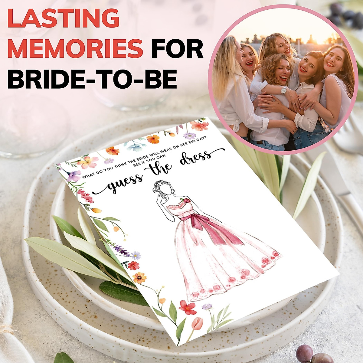 STOFINITY Hilarious Bridal Shower Games 30 Guests - Set Of 4 Couples Wedding Shower Games For Wildflower Bridal Shower Decorations, Fun Bridal Shower Bingo Game Cards, Floral Bridal Party Games (5x7)