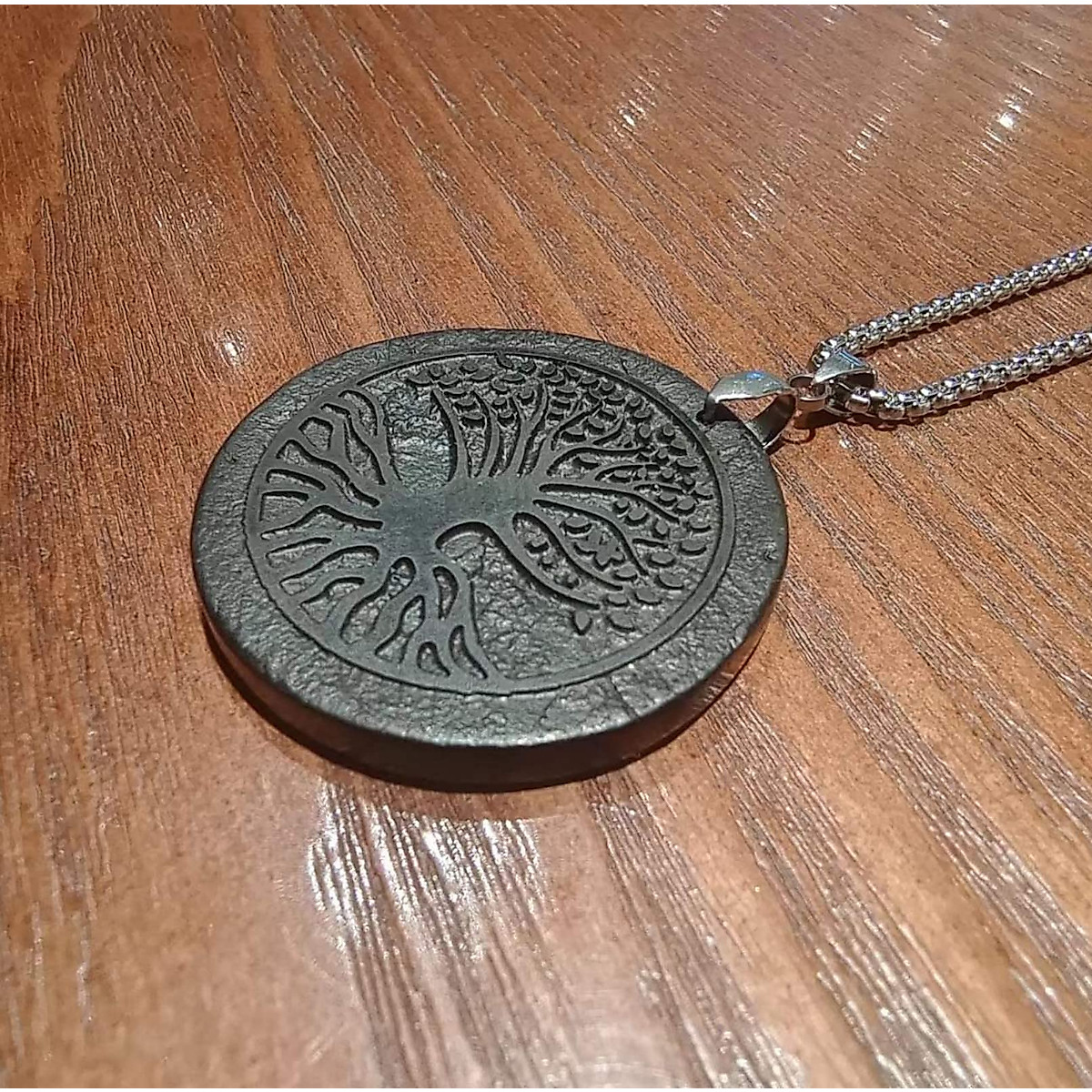 SZFMSWE Shungite Necklace Tree of Life Shungite Stone Pendant