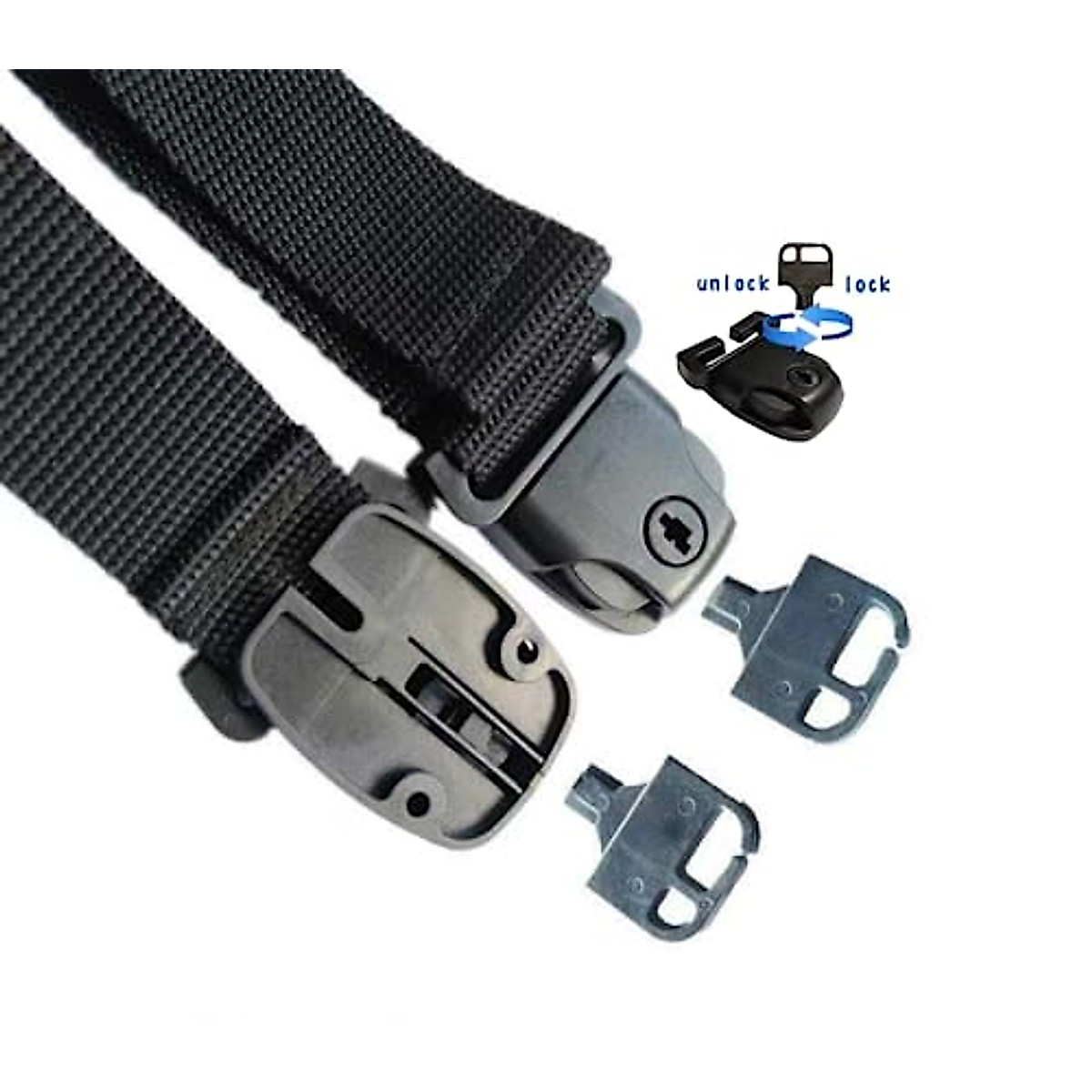 BRYHZKCM Adjustable Dustbins Secure Lock Straps, Outdoor Trash Can Strap Lock for Litter Prevention – Trash Can Locks for Animals, Squirrels, Dogs, Raccoons