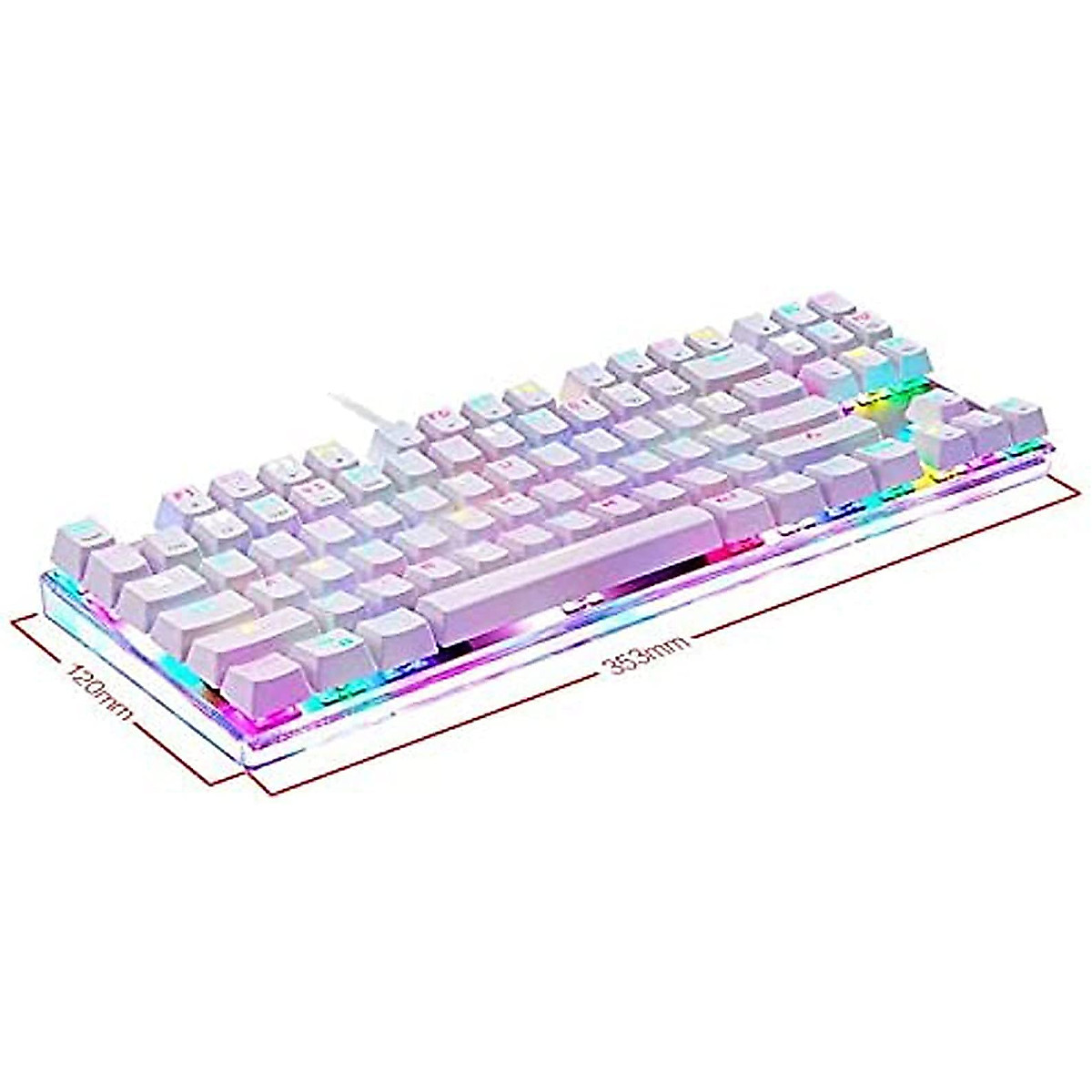XYLXJ Mechanical Gaming Keyboard RGB LED Rainbow Backlit Wired Keyboard