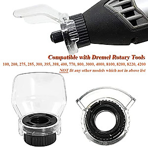 Bestgle 4 pcs Rotary Tool Shield Attachment, Safety Protective Cover Transparent Cover Shield Kit Accessories Wood Metal Cutting Sanding Polishing for Rotary Grinder