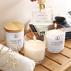 16 Pack, 10 OZ Thick Glass Candle Jars with Bamboo Lids and Candle Wick Kit - Bulk Clear Empty Glass Candle Jars for Making Candles - Spice, Powder Containers