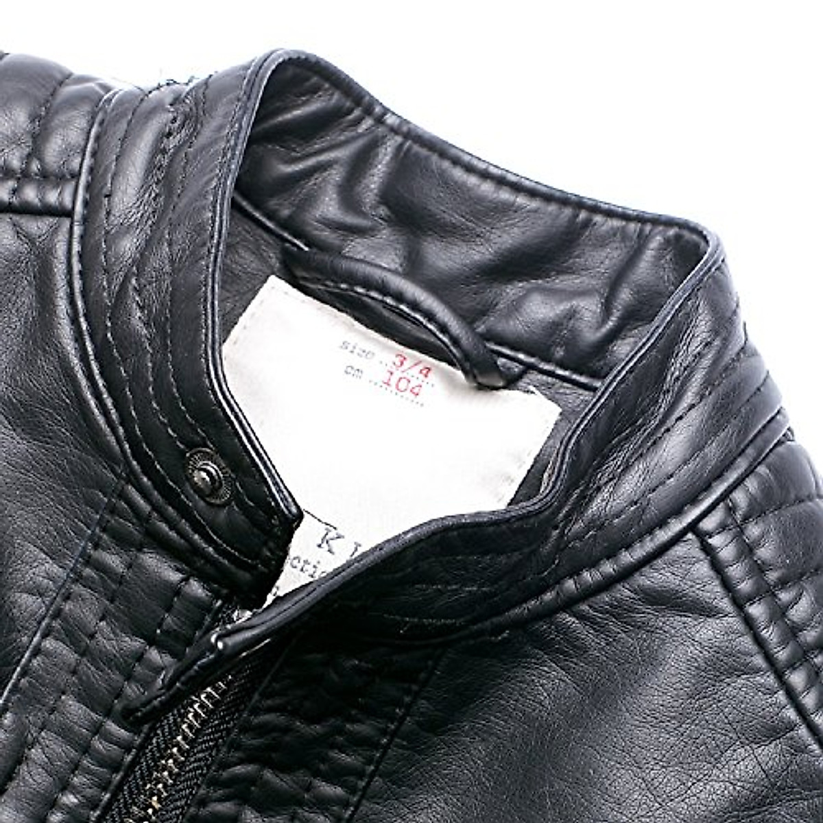 LJYH Boys, Little Kid Leather Jackets New Spring Children Collar Motorcycle Faux Leather Zipper Coats 4/5yrs (110)