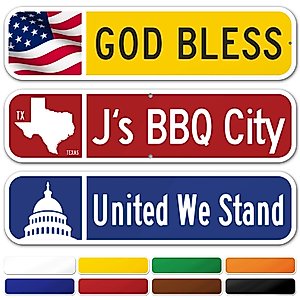Custom Street Sign, Address Sign, 8 Colors, Reflective Option, Mounting Options, 6x24 Inch, Thick Rust-Free AlumaBond, Made in USA By My Sign Center (US State)