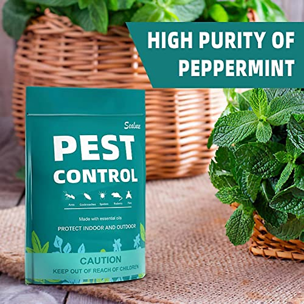 SEALUXE Pest Control Pouches,8-Pouches Pest Repeller for Indoor,Natural Pest Control to Repel Rodents, Mouse, Mice, Rats & Other Pests