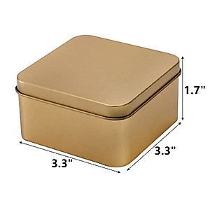 Peohud 20 Pack Tin Boxes with Lids, Empty Metal Tins, Portable Storage Metal Tin Container Organizer for Cookie, Candy, Treats, Gifts, Favors and Crafts