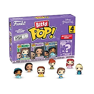 Funko Bitty Pop! Disney Princess Mini Collectible Toys 4-Pack - Peasant Belle, Pocahontas, Jasmine & Mystery Chase Figure (Styles May Vary)