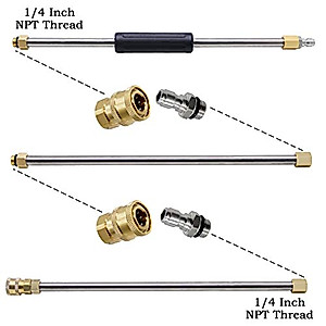 Twinkle Star Pressure Washer Adapter Set, 1/4 Inches Quick Disconnect Kit, Quick Coupler Fittings, 5000 PSI, TWIS223Y