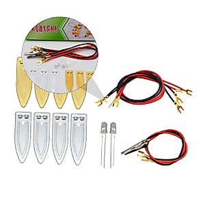 BCOATH 2 Sets Fruit Power Generation Experiment Equipment Best Chemical Experiment Material Scientific Experiment Supplies Lemons Toy Batteries Battery Zinc Copper Electrode Strips Metal