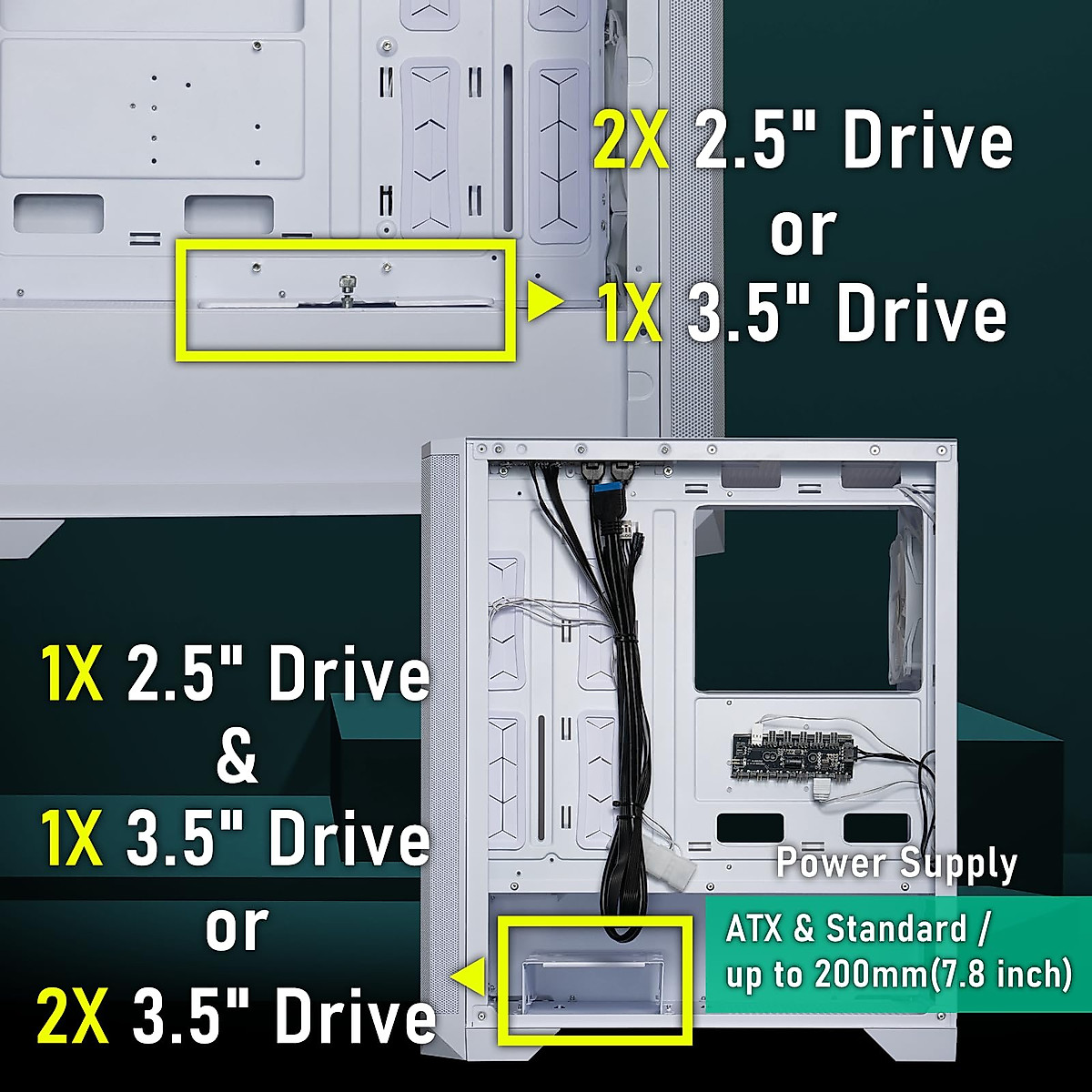 BitFenix Nova Mesh SE 4ARGB High Airflow PC Gaming Case Premium White-GPU Support 357mm- AIO Support 360mm-6+6 Controller (LED/PWM System) Aura SYNC/Mystic Light/RGB Fusion 2.0/Polychrome SYNC