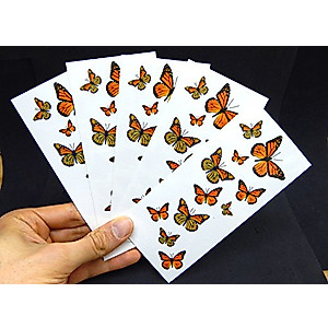 55 Monarch Butterfly Temporary Tattoos