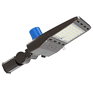 ABODONG LED Parking Lot Light 150W 21,000LM (140LM/W) 5700K LED Street Lights with Adjustable Slip fit Mount Dusk-to-Dawn Photocell Sensor IP66 Outdoor Commercial UL & DLC Certified