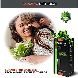 Sous Vide Cooker Starter Kit | All In One | Sous Vide Immersion Circulator Slim Design 1000W, 20 Sous Vide Reusable Vacuum Bags, Electric Pump, Sous Vide Clips, Cookbook | Special Edition