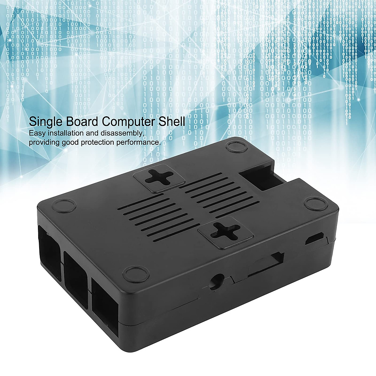 Raspberry Pi Case, 3B/3B+ ABS Shell Enclosure Sturdy Enclosure Box for Raspberry Pi Widely Used for Repair Parts for Man(Black)