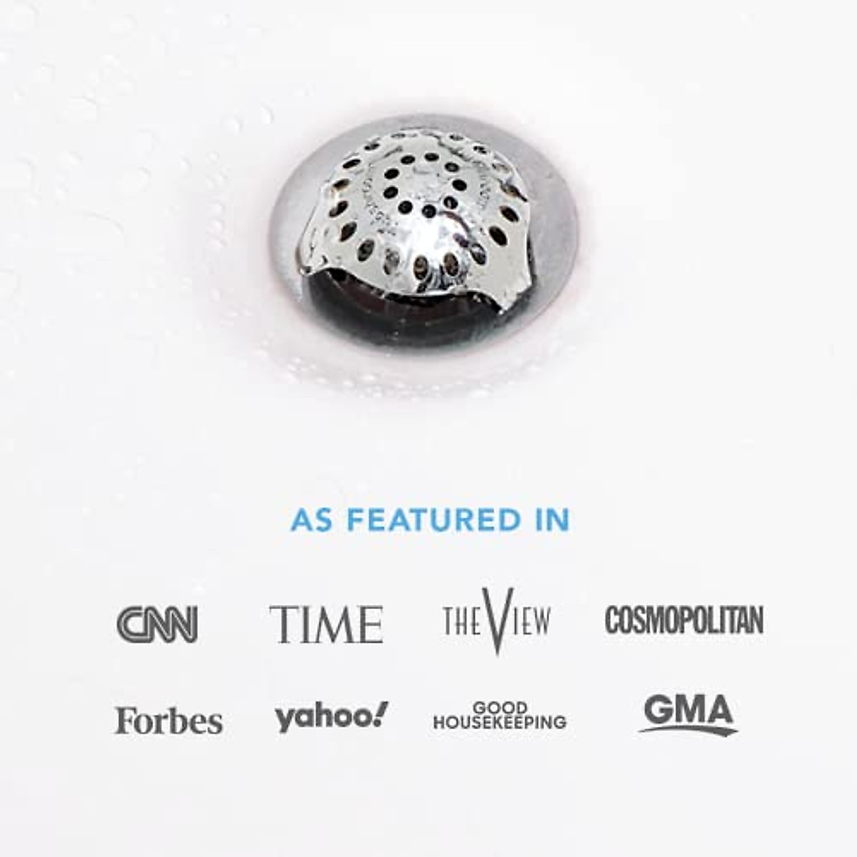 SinkShroom Ultra Revolutionary Bathroom Sink Drain Protector, Stainless Steel with Stopper