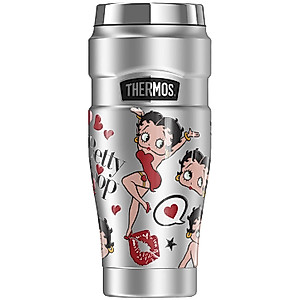 THERMOS Betty Boop Collage STAINLESS KING Stainless Steel Travel Tumbler, Vacuum insulated & Double Wall, 16oz