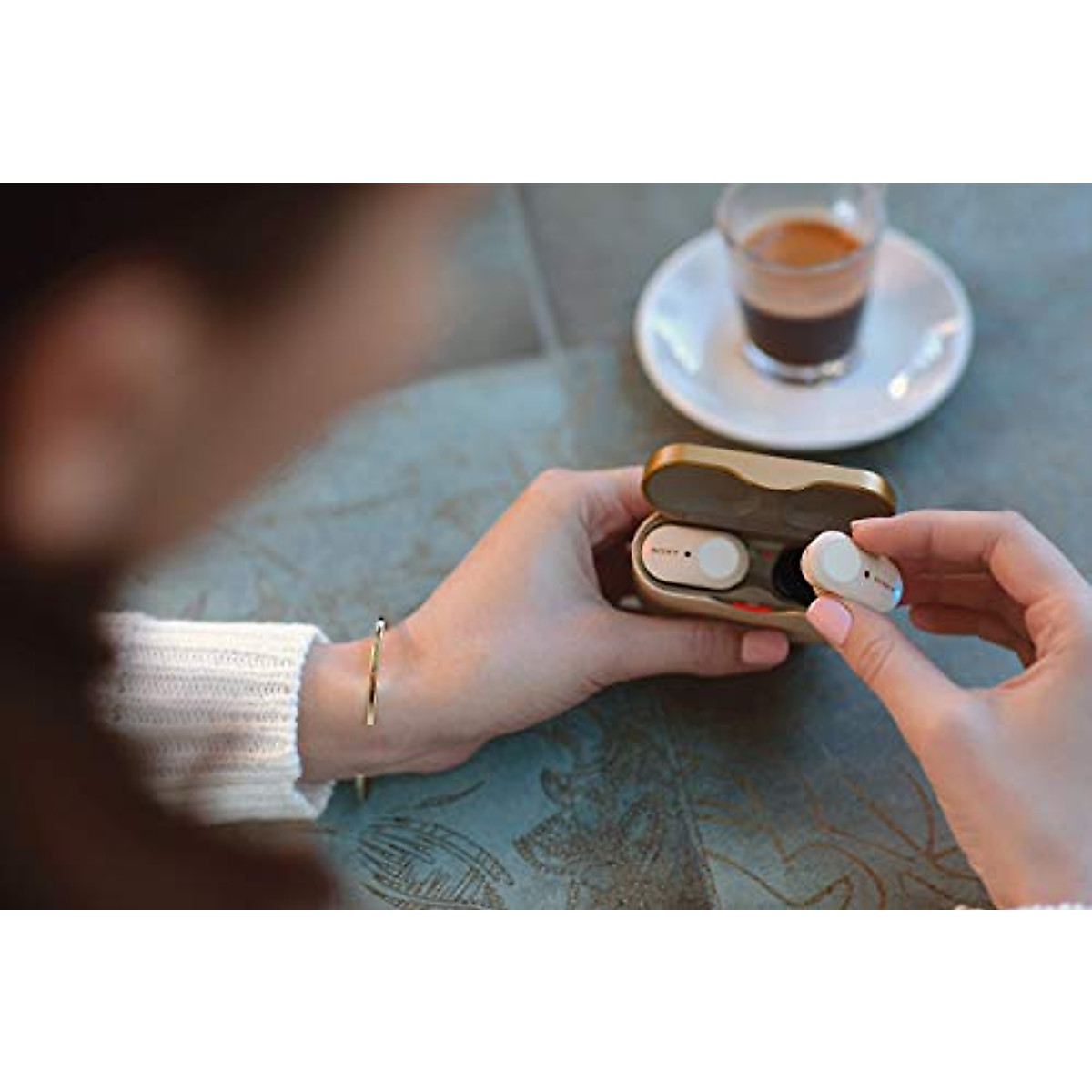 Sony Industry Leading Noise Canceling Truly Wireless Earbuds Compatible with Alexa Voice Control, Silver - Worldwide Version