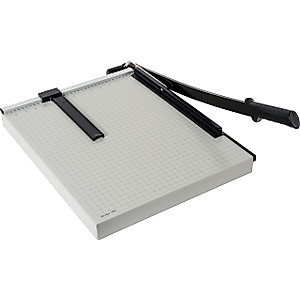 Dahle Vantage 18e Paper Trimmer, 18" Cut Length, 15 Sheet, Automatic Clamp, Adjustable Guide, Metal Base with 1/2" Gridlines, Guillotine Paper Cutter