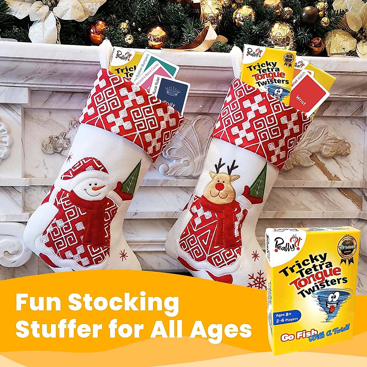 Really?! Tricky Tetra Tongue Twisters - Go Fish with A Twist, Hilarious Family Party Speech & Memory Card Game, Ages 8+