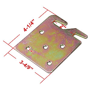 Lonwin 4PCS Wood Bed Rail Hook Plates for Wooden Headboard Footboard Frame Bracket Heavy Duty Universal Hardware Claw Hook Plate