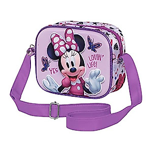 KARACTERMANIA Unisex Kid's 3D Square Shoulder Bag Butterflies, Lilac