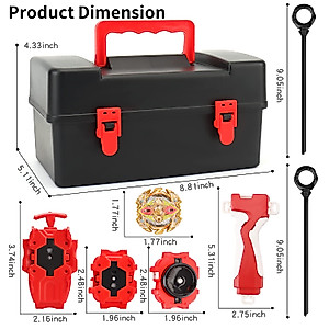 BananMelonBM Bey Battling Top Burst Gyro Toy Set for Kids, 12 Spinning Tops, 3 Launchers with Storage Box, Turbo Set Metal Fusion Game Gyro for Boys Children