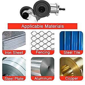 Yu&Yang Electric Drill Plate Cutter, Metal Nibbler Drill Attachment, DIY metal shearing machine with adapter for Steel Copper Aluminum Iron and Other Metals Sheet Cutting