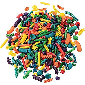 Constructive Playthings - ROY-211 1 lb. Multi-Colored Macaroni Shapes Collage Pieces in Various, Non-Toxic Colors for Grades Kindergarten - Grade 3