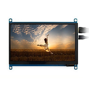 7inch HDMI LCD (H) 1024x600 IPS Capacitive Touch Screen LCD Display Monitor Mini PC for Raspberry Pi 5 4 3 Model B B+ BB Black Banana Pi Game Console Support Xbox360/PS4/Switch @XYGStudy