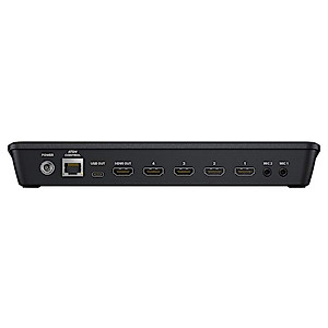 Blackmagic Design ATEM Mini Pro HDMI Live Stream Switcher with 6' High-Speed HDMI Cable & 10-Pack Straps Bundle