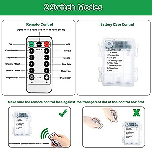 VVPONMEIQS LED String Lights 32.8FT 100LED Waterproof Twinkle Fairy String Lights with Remote 8 Flashing Modes Warm White for Home Wall Garden Decorations (Size : 5M)