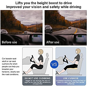 ZODIFEVI Car Booster Seat Cushion Driver Posture Cushion Heightening Height Boost Mat Portable Car Seat Pad Ideal for Office, Home (Blue)