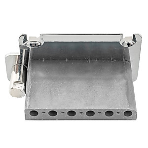 Musiclily Pro 52.5mm 2-Point Guitar Tremolo Bridge with Full Block Steel Saddles for Modern American Strat Electric Guitar, Chrome