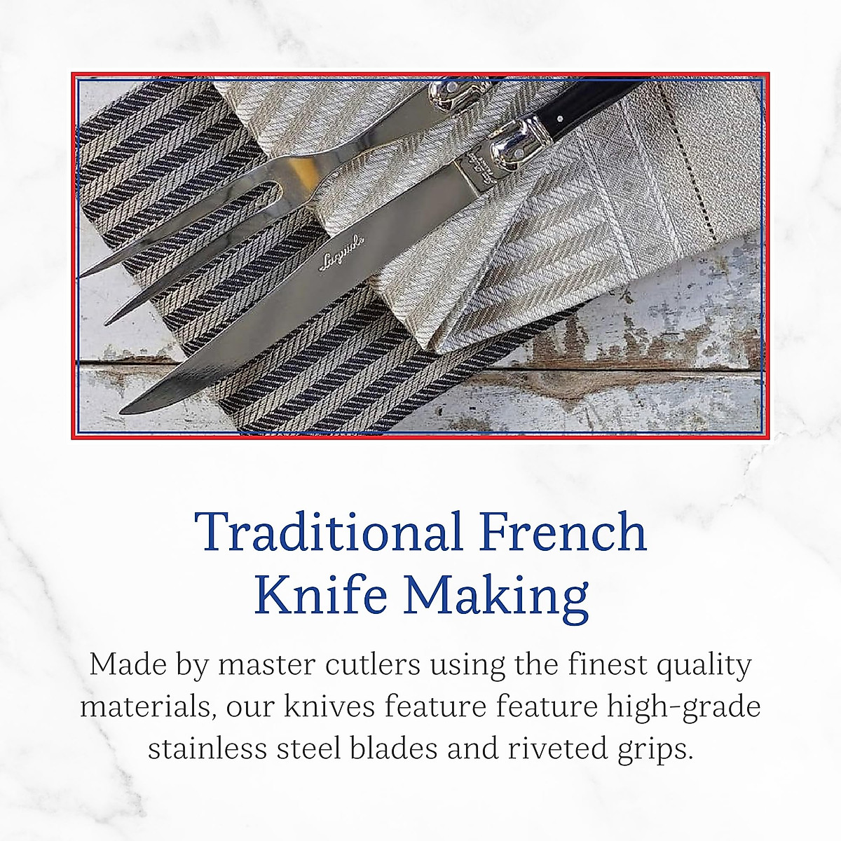 Jean Dubost Stainless Steel Carving Set