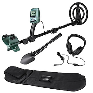 Barska Winbest Sharp-200 Professional Metal Detector Field Kit with Submergible Search Coil, Heanphone, Folding Shovel with Compass, Carrying Case