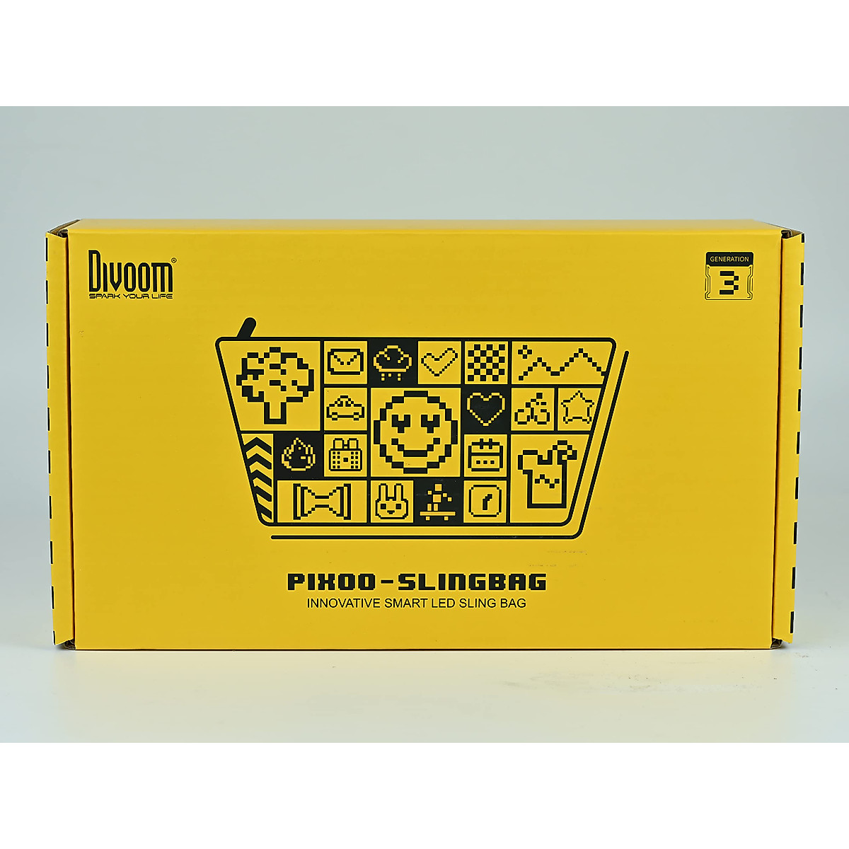 Divoom Sling Bag with LED Display, Crossbody Waterproof Shoulder Chest Backpack Cycling Travel Daypack for Men Women