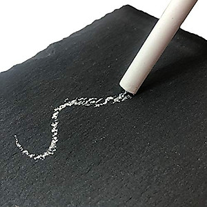 Oenophilia Slate Cheese Board with Stainless Steel Handles, Charcuterie Platter Serving Board Tray for Cheese, Crackers, and Meat