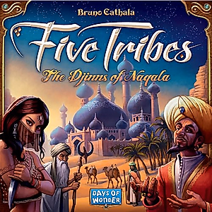 Five Tribes Board Game - Conquer The Sultanate of Naqala! Worker Placement Strategy Game for Kids & Adults, Ages 13+, 2-4 Players, 40-80 Minute Playtime, Made by Days of Wonder