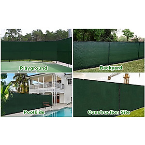 DenForste Privacy Fence Screen - 6' x 50' Fence Covering Privacy Screen Outdoor - Heavy Duty Fencing Mesh Shade Cover for Garden Wall Yard Backyard