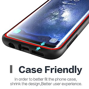 【2-PACK】Coolpow Designed for Samsung Galaxy Note 8 Screen Protector, Case Friendly, Anti-Bubble,3D Curved,Full Screen Coverage,9H Hardness,HD Clear, Samsung Note 8 Screen Protector Tempered Glass Film