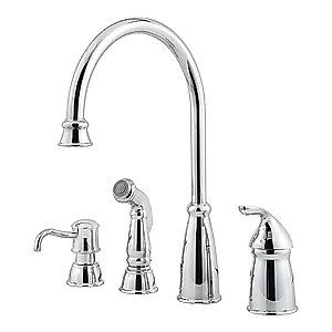 Pfister GT26-4CBC Avalon One-Handle Kitchen Faucet with Side Spray, Chrome