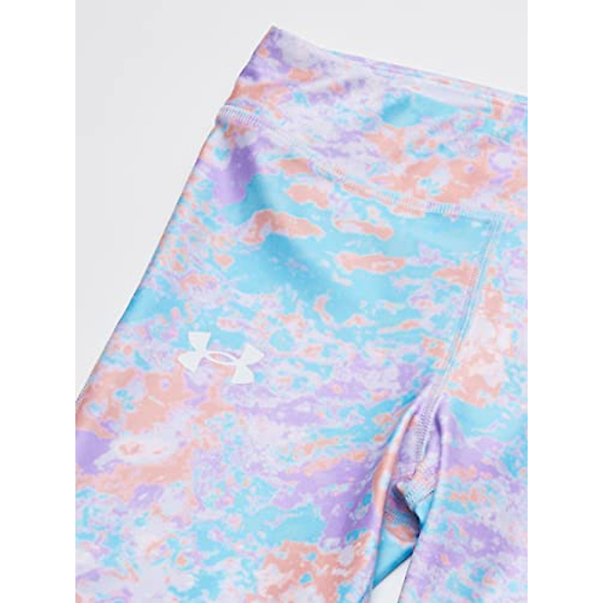 Under Armour Girls' HeatGear Armour Print Bike Shorts, Purple Note (523)/White, Youth Large