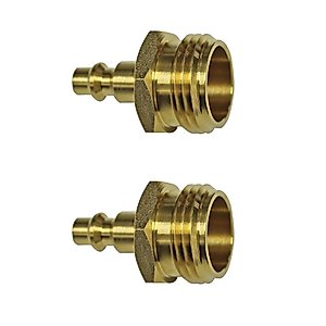 Quick Products QP-BOPQCB-2PK Blow Out Plug with Brass Quick Connect - 2-Pack