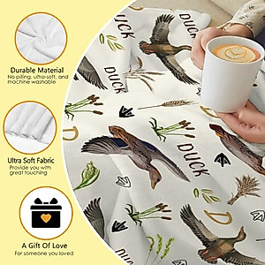 Mallard Duck Throw Blanket Ultra Soft Cozy Duck Animal Blankets for Women Men Cute Duck Blanket for Couch Bed Outdoor Duck Gifts for Duck Lovers 40"x50"for Kids/Child