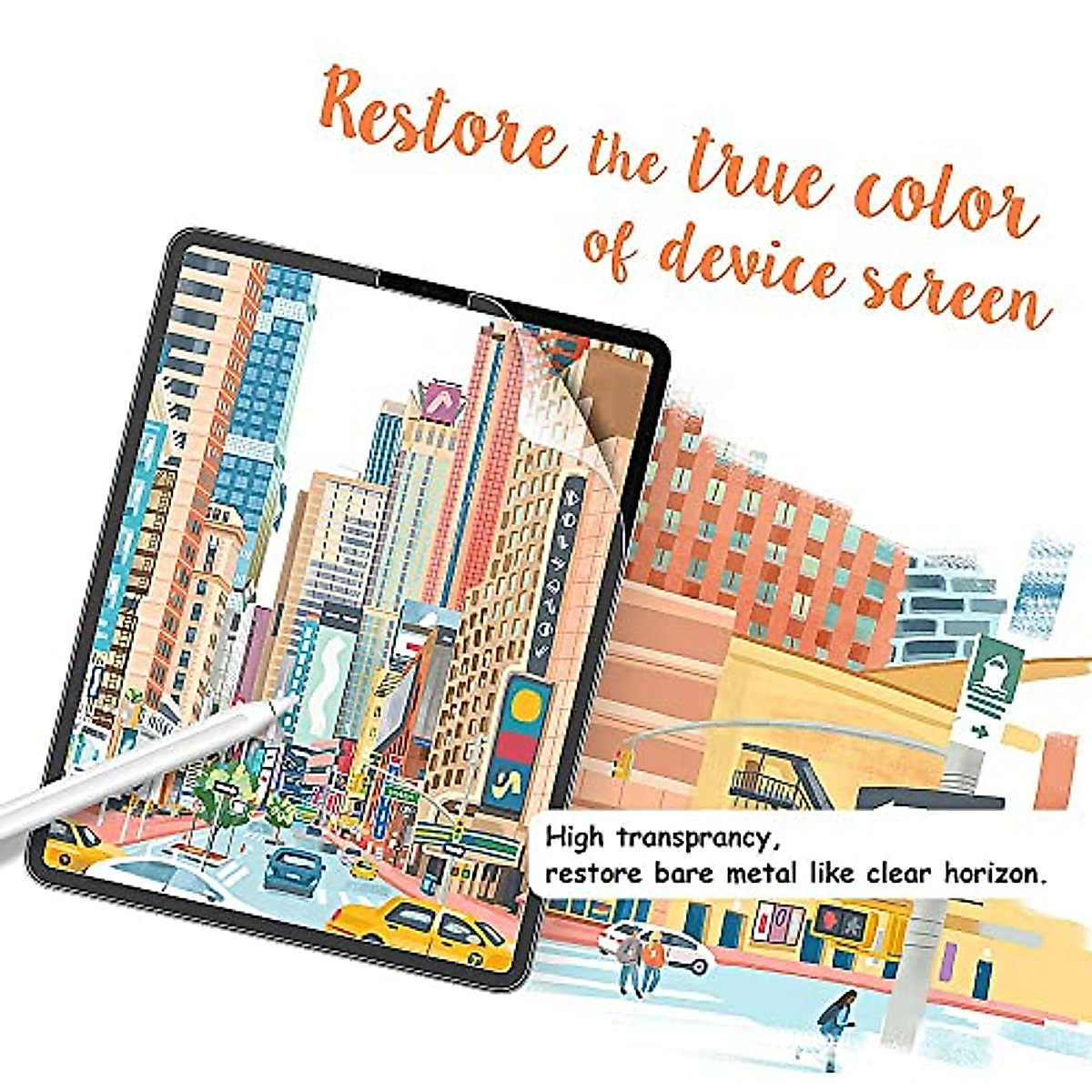 bersem 2-Pack Paperfeel Screen Protector Compatible with iPad Pro 12.9 Inch (2022 & 2021 & 2020 & 2018), iPad Pro 12.9 6th / 5th / 4th / 3rd Generation Matte PET Film for Drawing, Anti-Glare