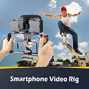 Zeadio Video Action Handheld Stabilizer with Smartphone Video Rig for All Camera Action Camera Camcorder and Smartphones