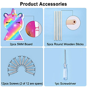 Basumee Girls Headband Holder Organizer Hair Hoop Headband Display Stand Unicorn Hairband Stand Organizer Headband Storage Home Room Decors for Girls, Deep Rainbow