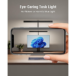 SUPERDANNY LED Desk Lamp for Office Home, Eye-Caring Desk Light with Adjustable Gooseneck, 12W Touch Control Dimmable Brightness, Architect Clamp Lamp with USB Adapter for Reading Study Workbench