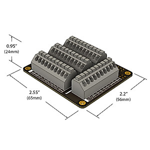 ElectroCookie Raspberry Pi GPIO Terminal Block Breakout Module, Push-in Simple Spring Connector Expansion PCB Shield