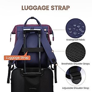 LOVEVOOK Laptop Backpack for Women, 15.6 Inch Work Business Backpacks Purse with USB Port, Large Capacity Nurse Bag College Bookbag for School, Waterproof Casual Daypack for Travel